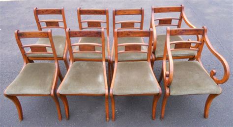Set Of Eight Yew Dining Chairs By Bevan Funnell