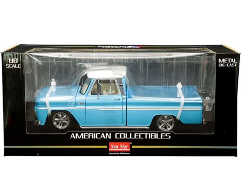 1965 Chevy C 10 Styleside Pickup Lowrider Blue Sun Star 1366 118