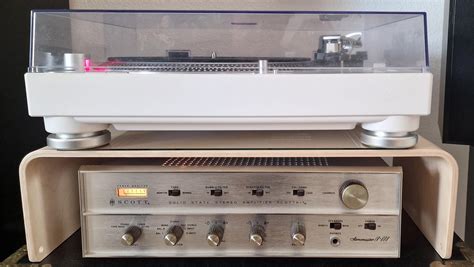 Birch Wood And Glass Record Player Turntable Riser Stand Etsy