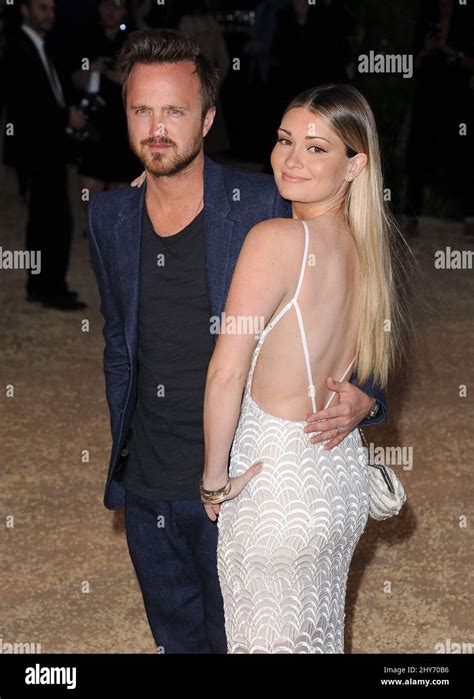 Aaron Paul Lauren Parsekian Attends The Burberry London In Los