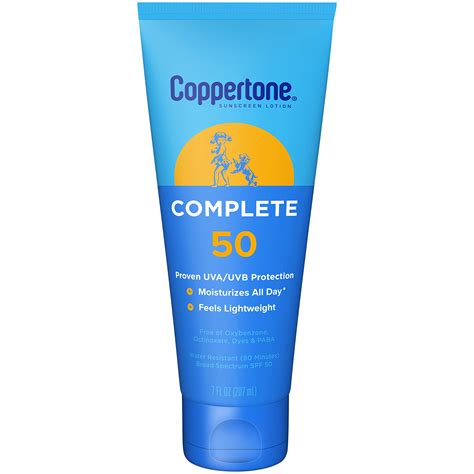 Coppertone Complete Spf 50 Lightweight Moisturizing Water Resistant