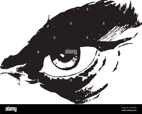 Mans Eye Vector Illustration On White Background A Vector Illustration Of A Mans Eye Stock