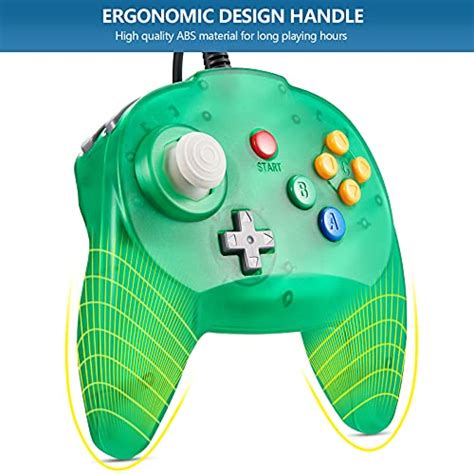 Kiwitata 2 Pack Mini N64 Usb Controller Retro N64 Wired 64 Bit Remote Upgraded Game Joystick