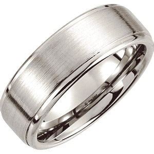Cobalt Satin Finish Ridged Band Cor120 8 Mm — Tender Essentials