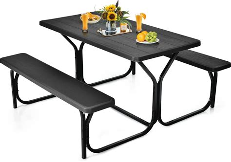 Moccha Picnic Table Bench Set Portable Plastic Picnic