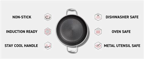 Hexclad Hybrid Nonstick 6 Piece Pot Set 2 3 And 8 Quart Pots With