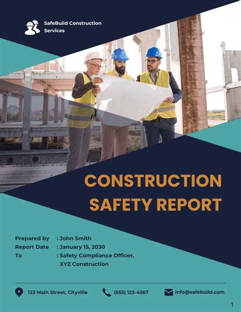 Construction Safety Report Template Venngage
