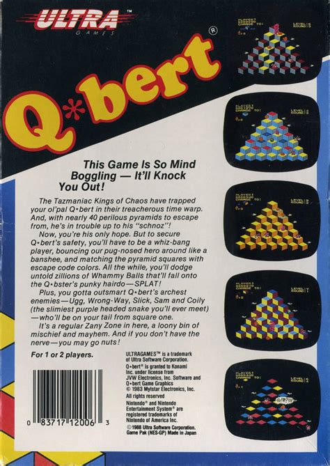 Qbert Boxarts For Nintendo Nes The Video Games Museum