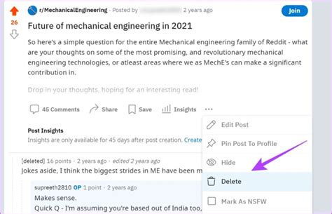 How To Delete All Reddit Comments And Posts On Web Browser Guiding Tech