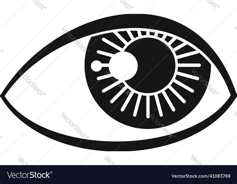 Thinking Eye Icon Simple Human See Royalty Free Vector Image