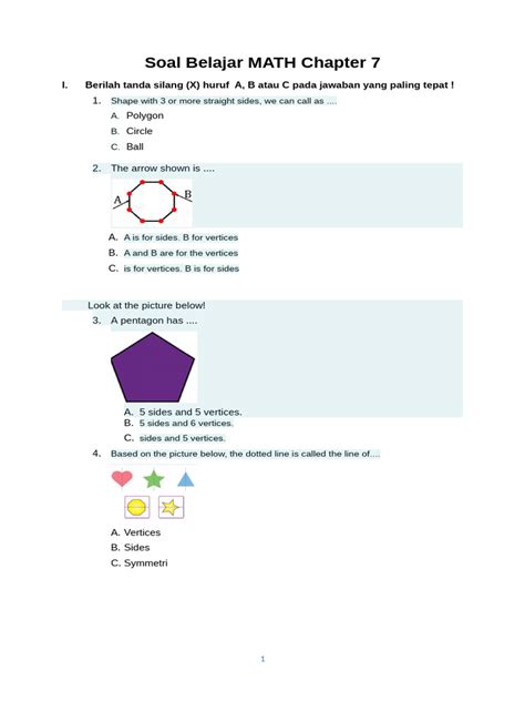 Soal Belajar Math Chapter 7 Pdf Shape Vertex Geometry