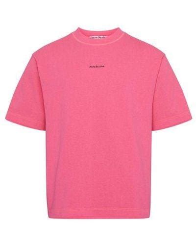 Pink Acne Studios T Shirts For Men Lyst