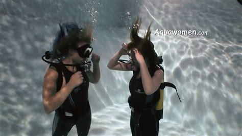 Aquawomen Mermaids Scuba Training Underwater Eporner