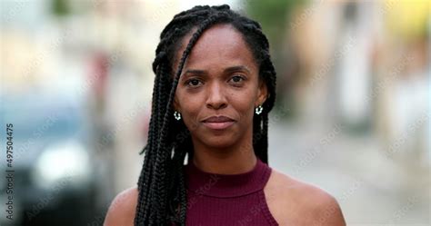 Photo Stock Portrait 40 Year Old Black African Woman Adobe Stock