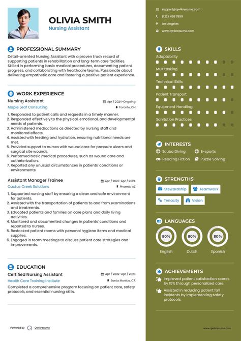10 Nursing Assistant Resume Samples And Templates For 2025