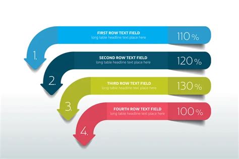 Arrow Infographics Flowchart Vector Stock Vector Image By Kubko