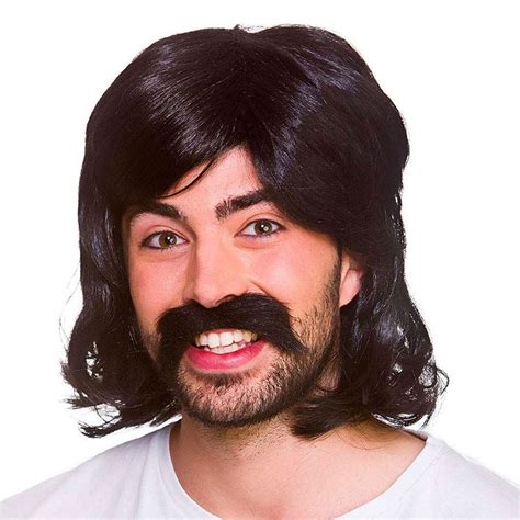 70 Tals Cool Kille Svart Peruk Partykungen