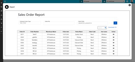 Sales Order Report