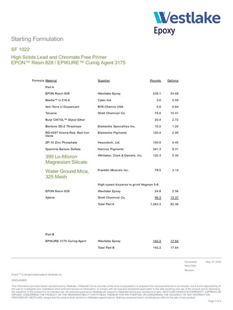 High Solids Lead And Chromate Free Primer Pdf Chemical Substances