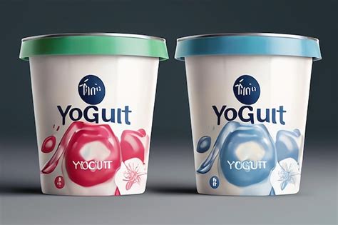 Yogurt Packaging Mockup Premium Ai Generated Image