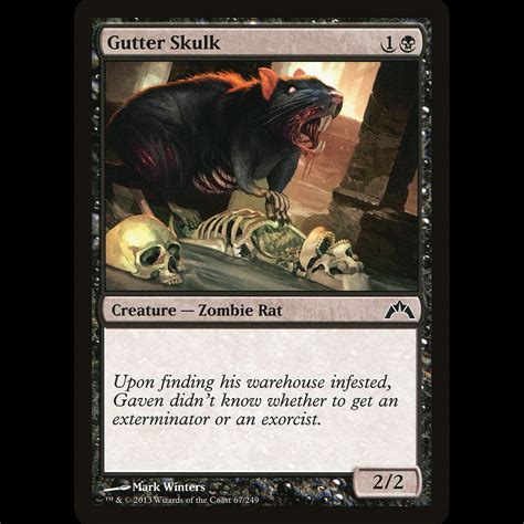 Mtg Furtivo De La Alcantarilla Gutter Skulk Gatecrash Gtc 67 Madtoyz