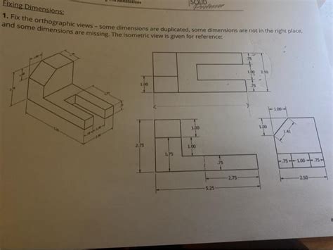 Solved Practice Exercise Fixing Dimensions Engineering