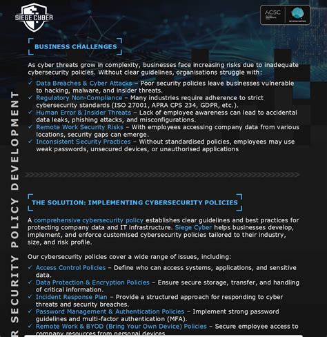 Cyber Security Policy Development Cyber Security Experts