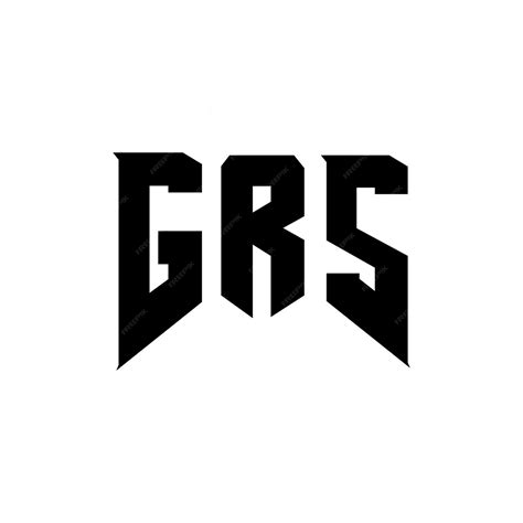 Grs Letter Logo Design For Technology Company Grs Logo Design Black And