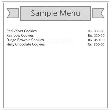 Menu Of The Cookie Stack Bommanahalli Bangalore