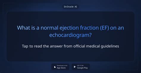 What Is A Normal Ejection Fraction Ef On An Echocardiogram