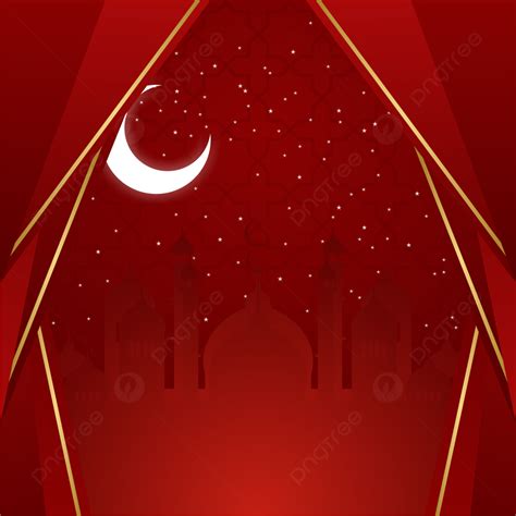 Fondo Eid Mubarak Con Color Rojo Degradado Eid Mubarak Islámico