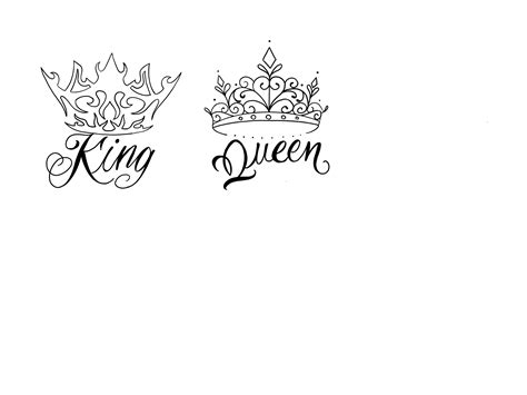 King And Queen Crowns With Cursive Initials