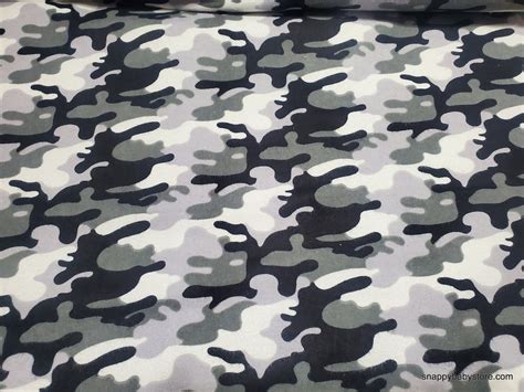 Flannel Fabric Camo Snow By The Yard 100 Cotton Flannel Etsy