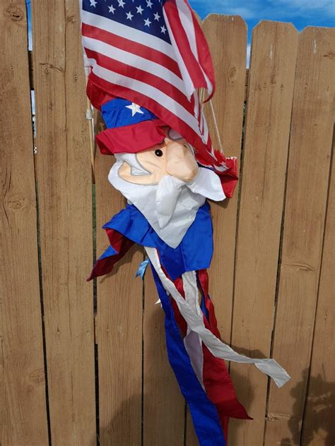 New Uncle Windsock And A Us Flag