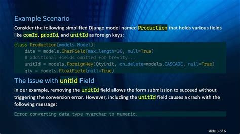 Resolving The Nvarchar To Numeric Conversion Error In Django Forms With