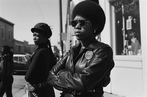 African American Members From 1960s Black Panther Party Movement On The