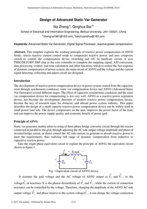 Pdf Design Of Advanced Static Var Generator