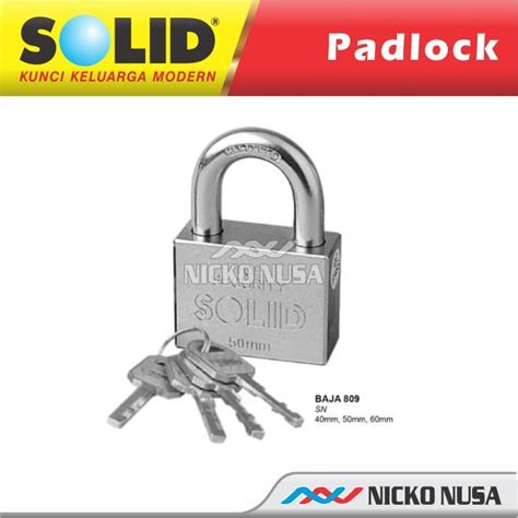 Gembok Solid Padlock 809 60 Mm Sn Berkualitas