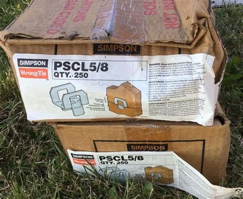 500 Ct Simpson Strong Tie Wood Connectors Sherwood Auctions