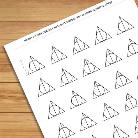 Harry Potter Deathly Hallows Symbol Royal Icing Transfer Design 4