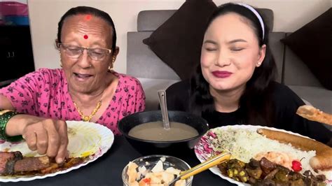 Buff Bhutuwa Mula Achar Kaalo Daal Rice Youtube