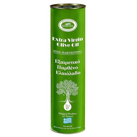 Korvel Greek Extra Virgin Olive Oil 338 Fl Oz 1l Cold