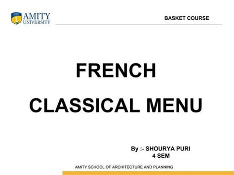 17 French Classical Menu With Description Pptx