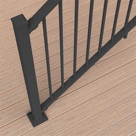 Deckorators Rapid Rail 6 Ft X 42 In Textured Black Aluminum Deck Stair