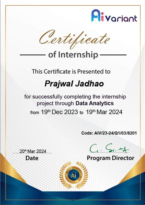 prajwal jadhao on linkedin dataanalytics internship ai