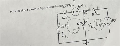 solved h4 ﻿in the circuit show 4 ﻿determine iz and vz