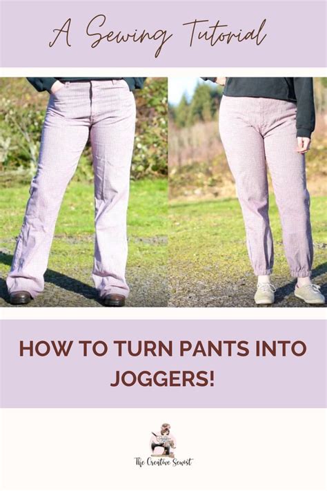 How To Turn Pants Into Joggers An Easy Refashion Sewing Tutorial Diy