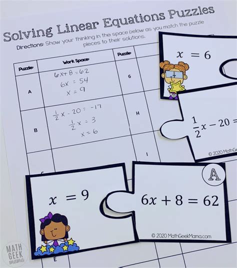 Systems Of Linear Equations Riddle Worksheet Tessshebaylo