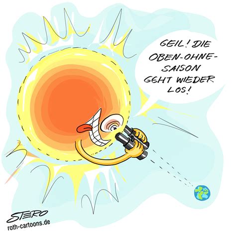 Cartoon Karikatur Cartoon Comic Wenn Die Sonne Augen Hätte Roth Cartoons