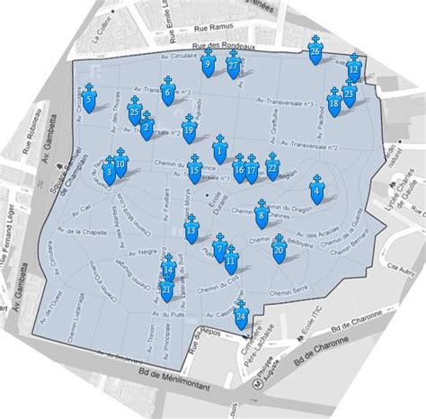 Père Lachaise Cemetery Map Un Jour De Plus à Paris Reizen